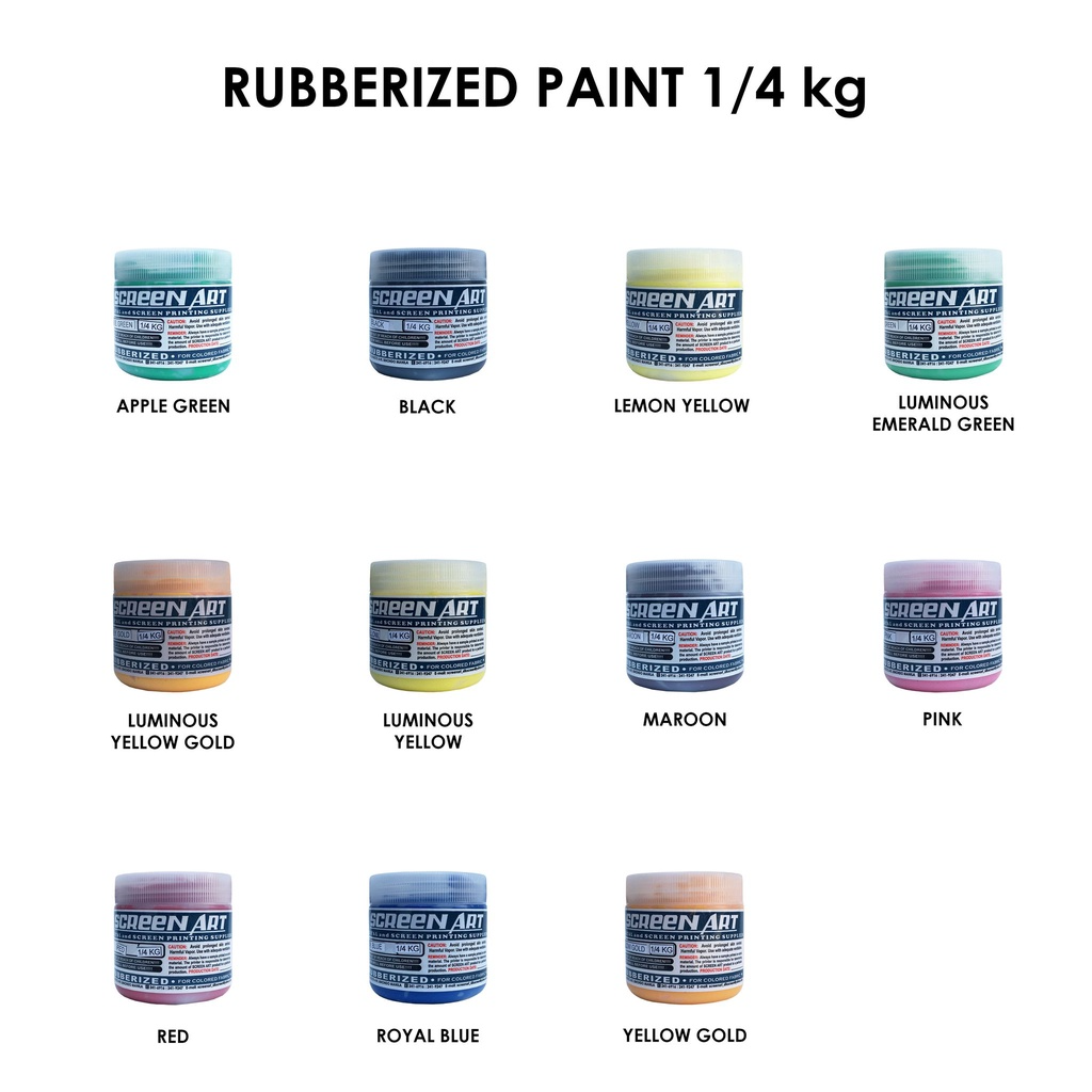 SCREENART RUBBERIZED WATER-BASED INKS (SCREEN PRINTING) – ROCHAS